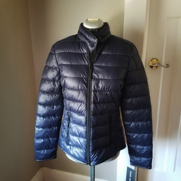 Black Rivet | Jackets & Coats | Nwt Navy Blue Puffer Jacket With Faux ...